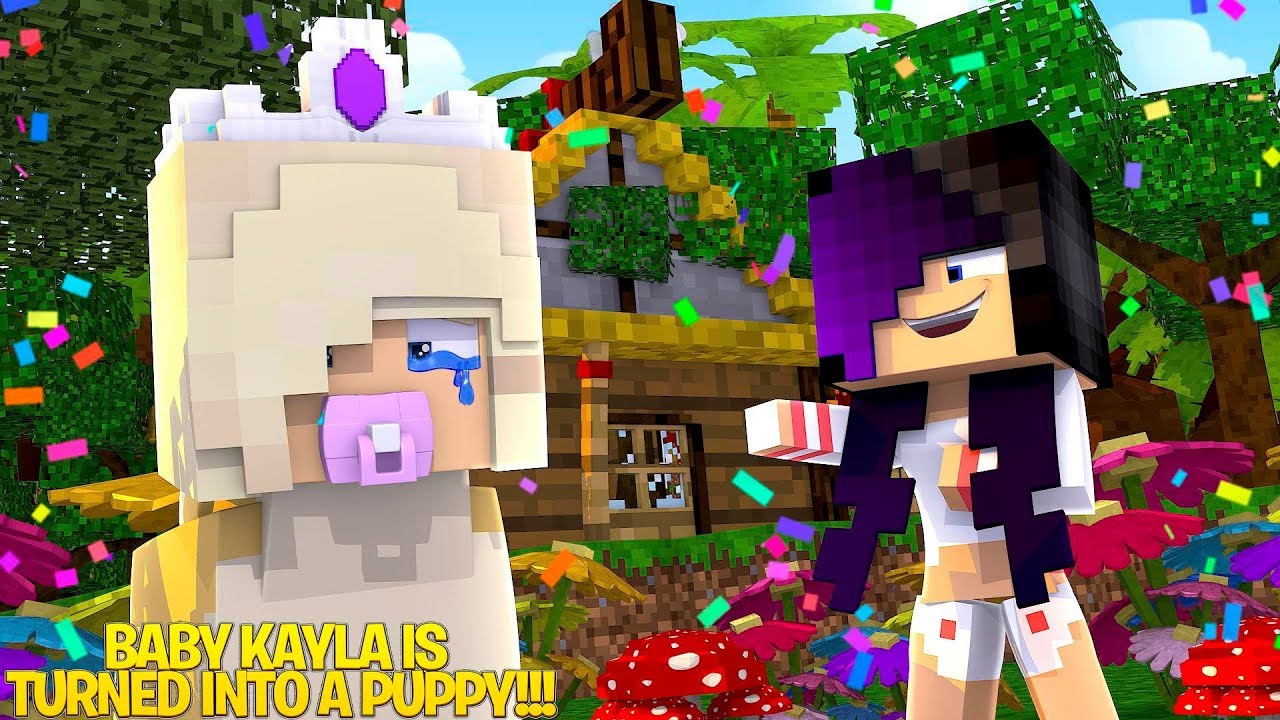 Minecraft PRINCESS BABY KAYLA IS TURNED INTO A REAL LIFE PUPPY BY HER ...