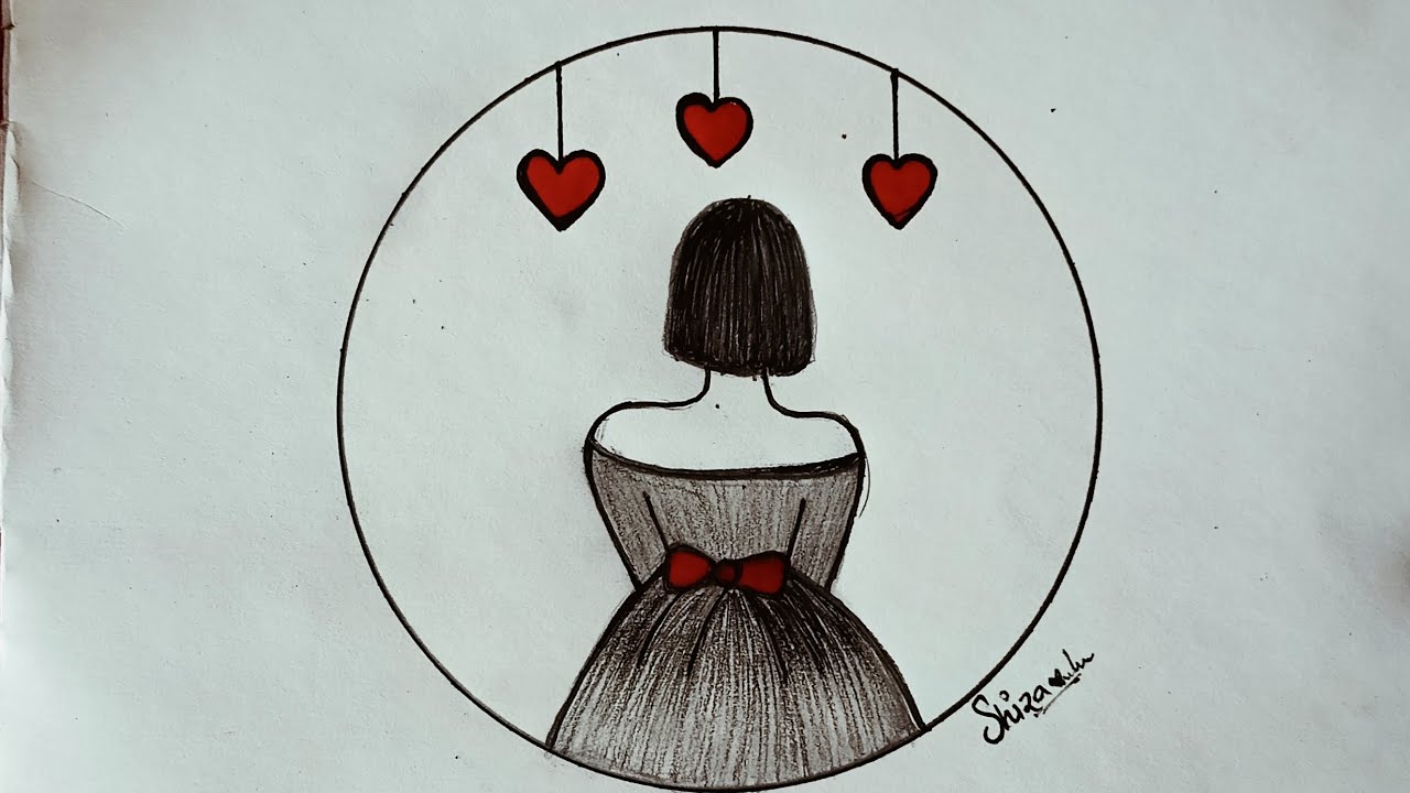 Very Easy Girl Drawing Step by Step|| How to draw a girl for beginners ...