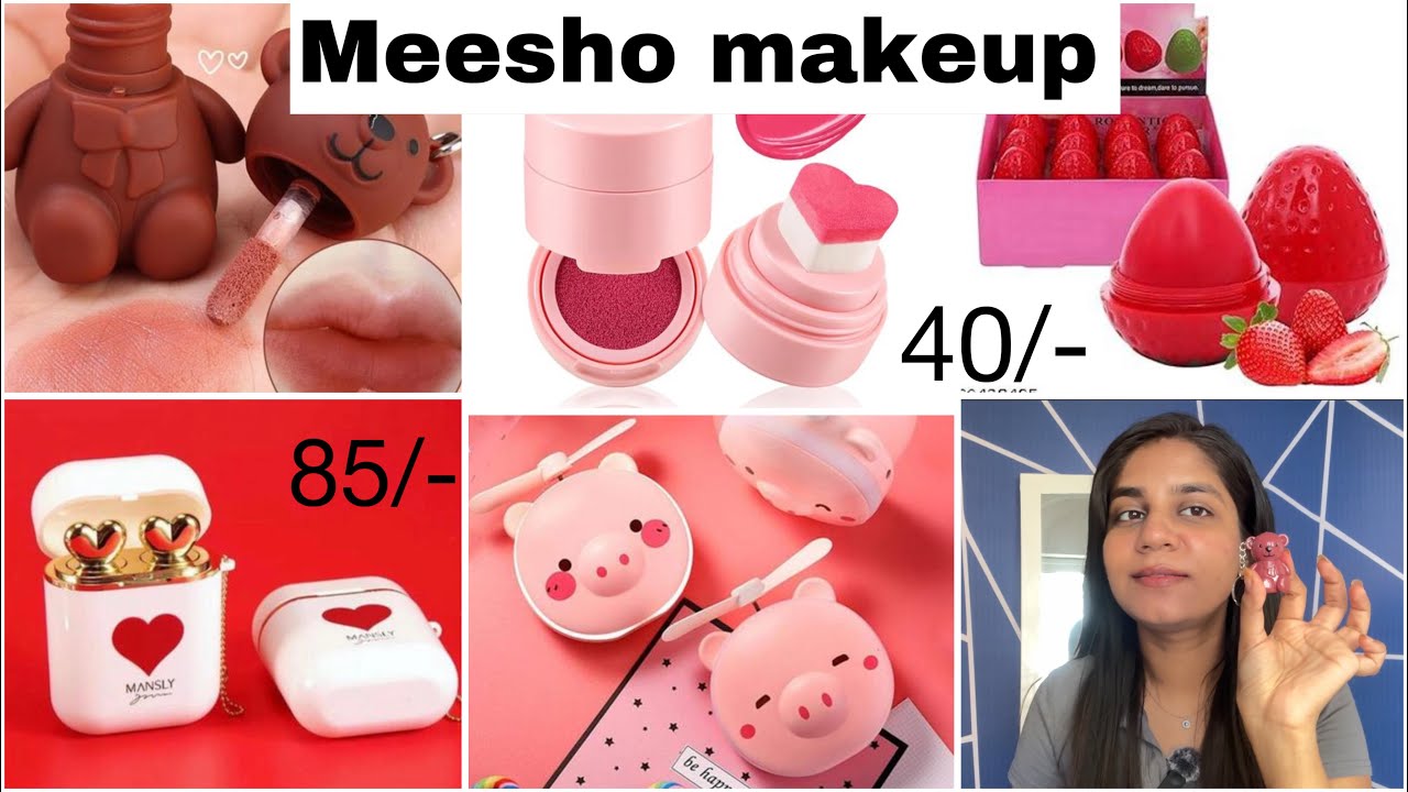 *MEESHO CUTE MAKEUP HAUL* 💄🍓 || Starting from 80/- || Viral Trendy ...
