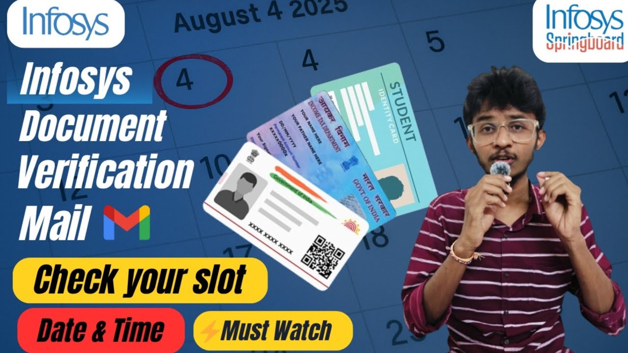 Infosys Springboard Internship 6.0 | Document Verification Mail ...