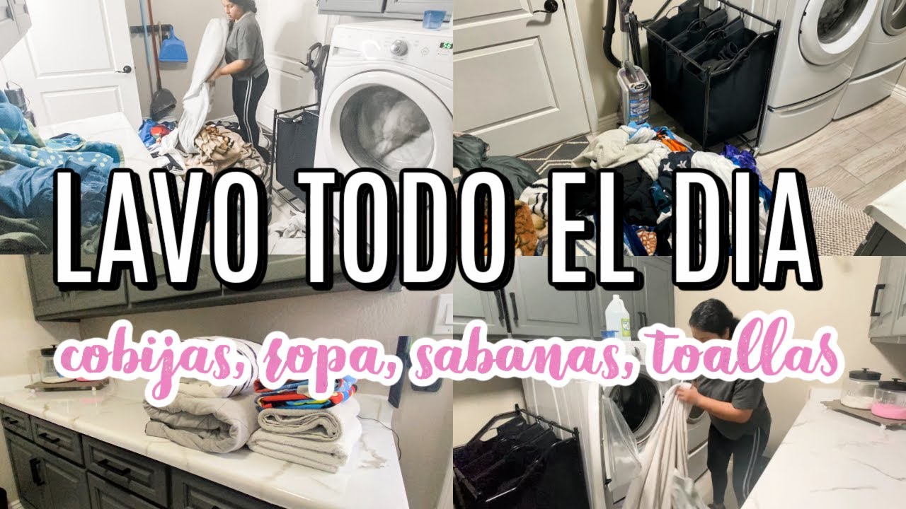 LAVANDO TODO EL DIA, lavo ropa, lavar sabanas, rutina de limpieza para ...