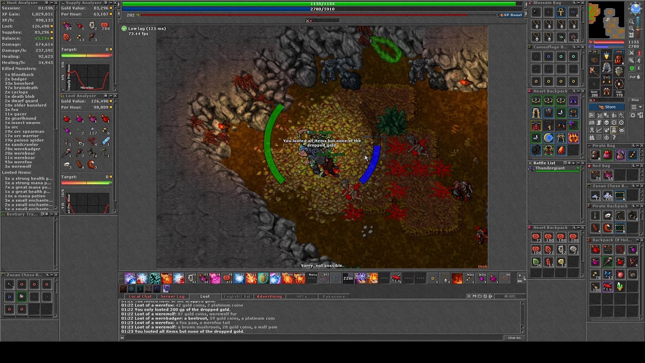 Tibia werewolf cave bug - YouTube