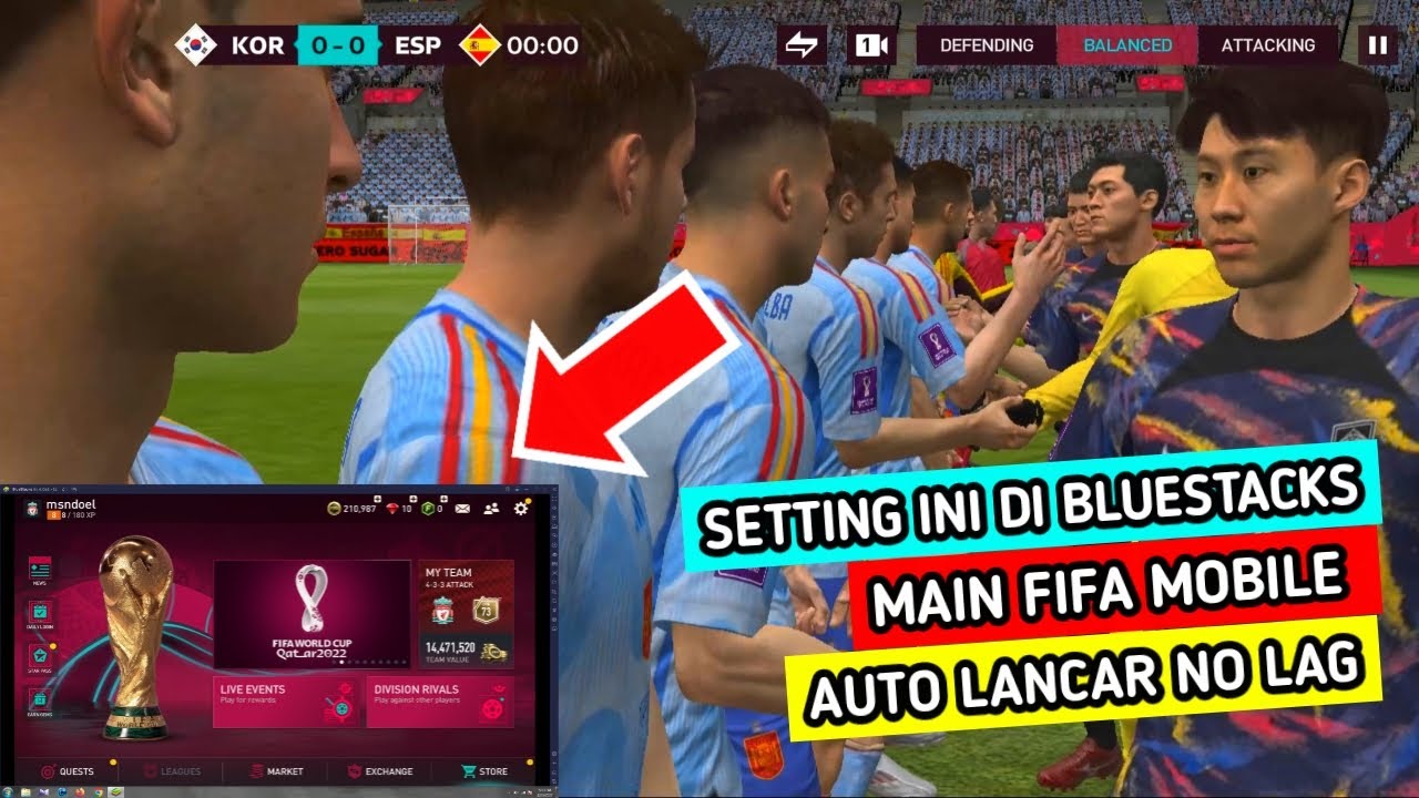 TIPS MAIN FIFA MOBILE WORLD CUP 2022 DI EMULATOR BLUESTACKS TANPA LAG ...