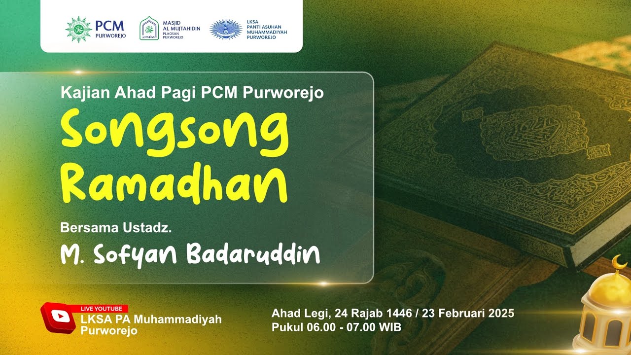Ustadz. Muhammad Sofyan Badaruddin - Songsong Ramadhan 1446 H - YouTube