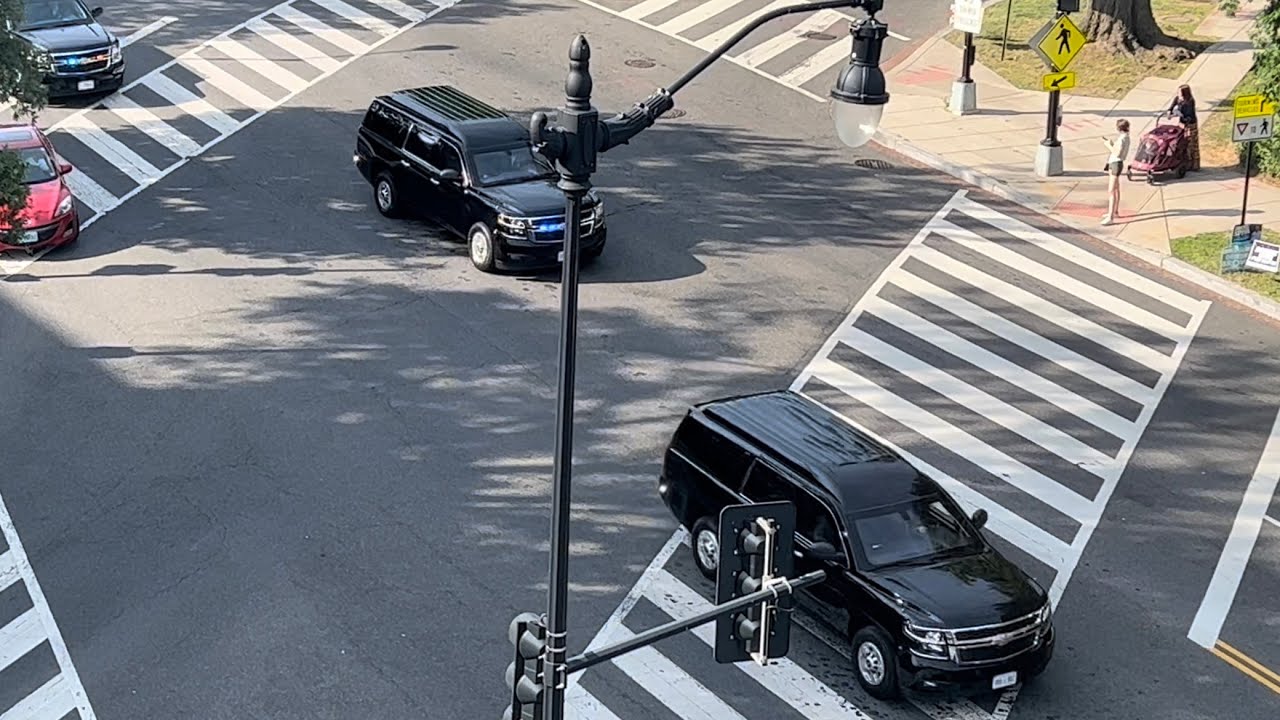 Vice President Harris’ motorcade returns from unannounced but routine ...
