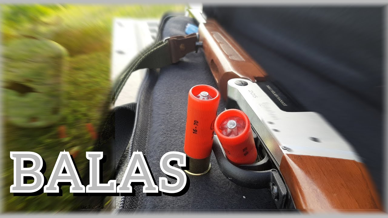 Balas!!!para escopeta calibre 16,.. shotgun shooting - YouTube