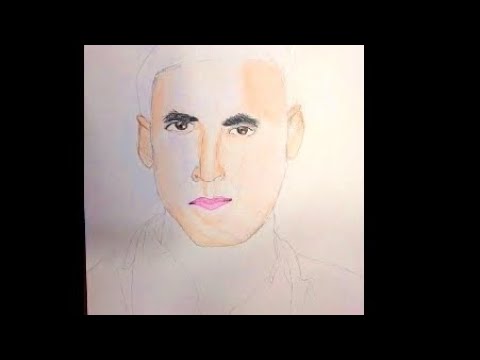 Drawing of Akshay Kumar with pencil colour (Part -1) - YouTube