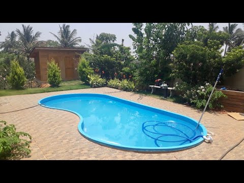 Bean shaped Readymade swimming pool 24*11*4 feet - YouTube