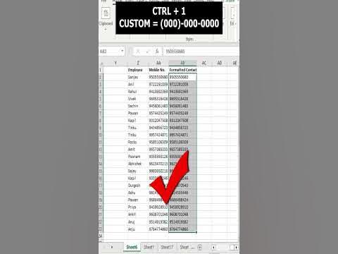 Advance Excel Trick | 2 Ways to Format Phone Number in Excel #learn #learning #excel # ...