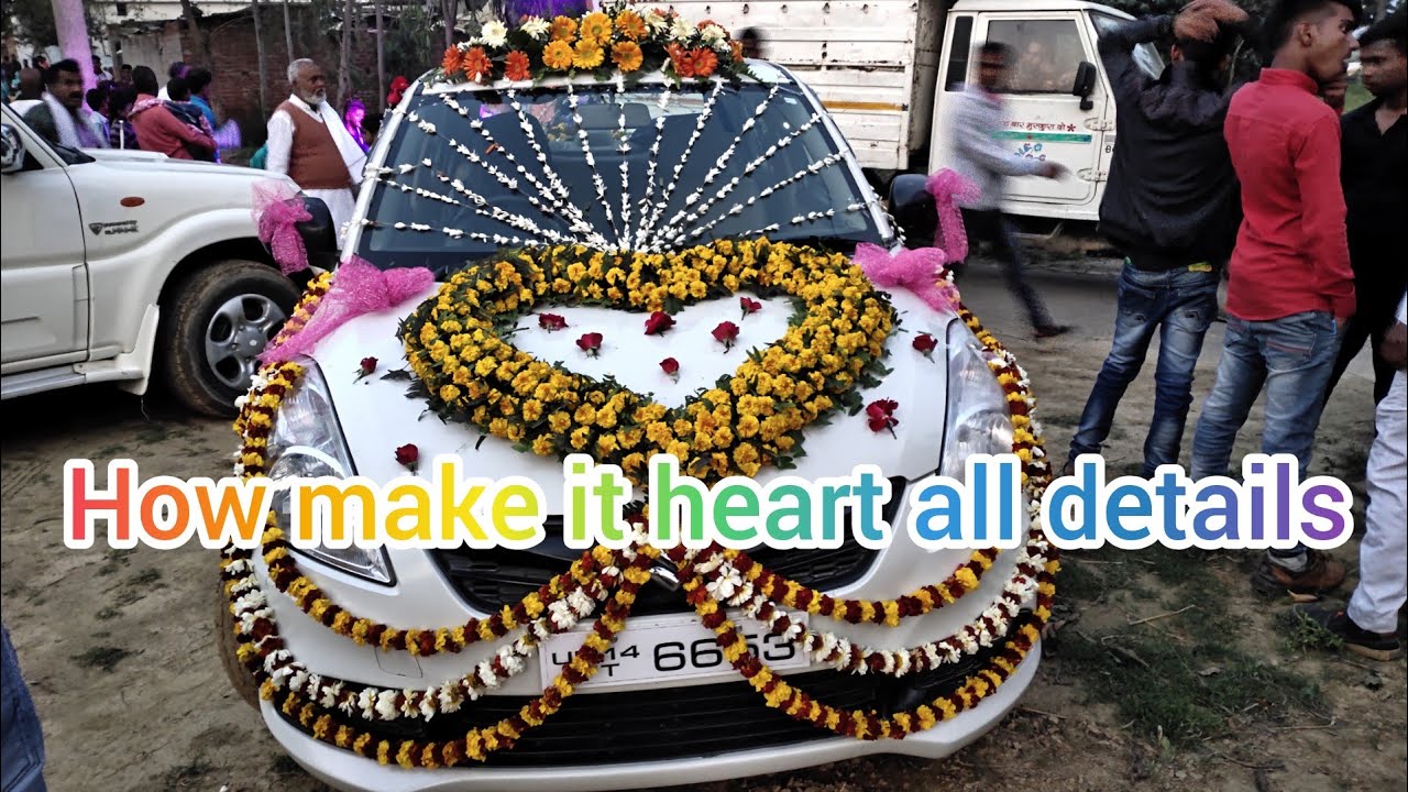 How make it heart for car decoration some details - YouTube