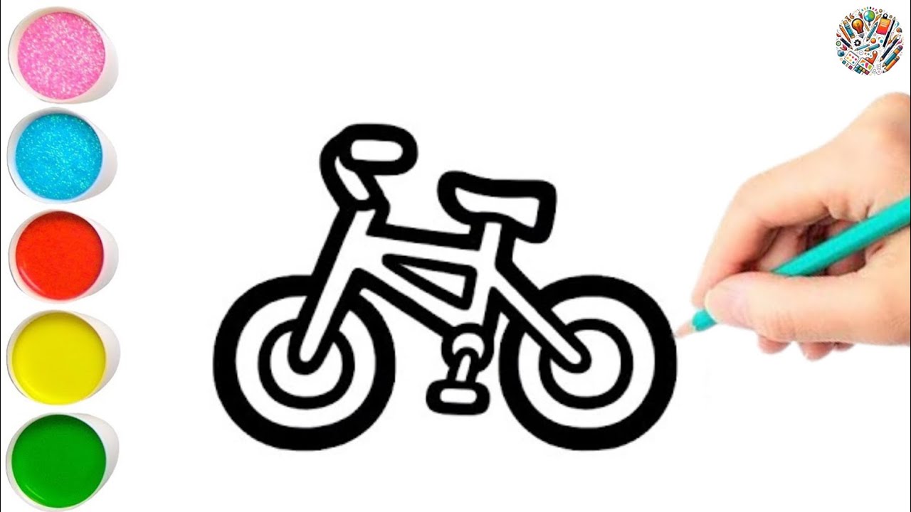 How To Draw A Cycle Drawing || Step By Step - YouTube