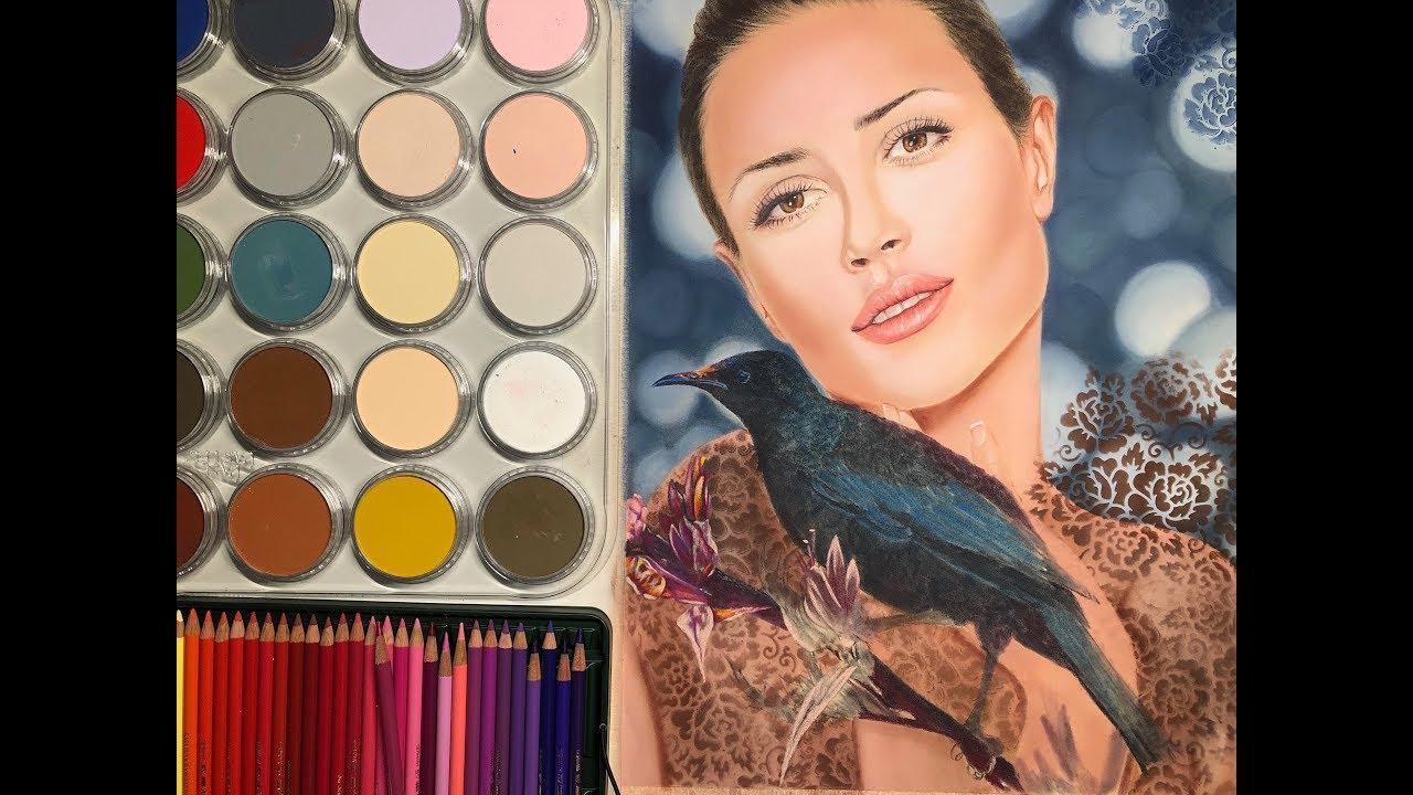 LIVE CLASS || Drawing the Tui Bird, branch and blossoms cont. - YouTube