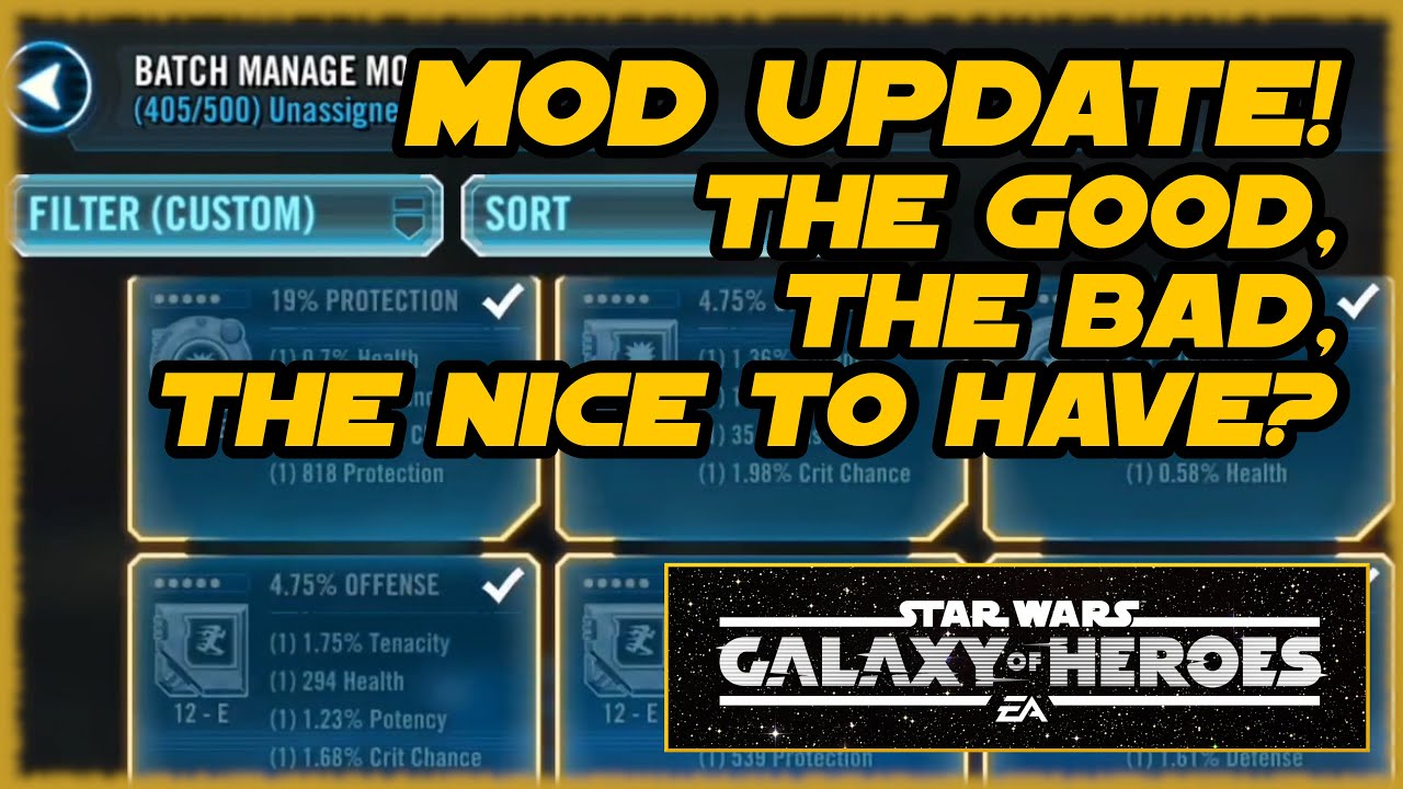 How Helpful is the SWGOH MOD Update? Is anything missing? - YouTube