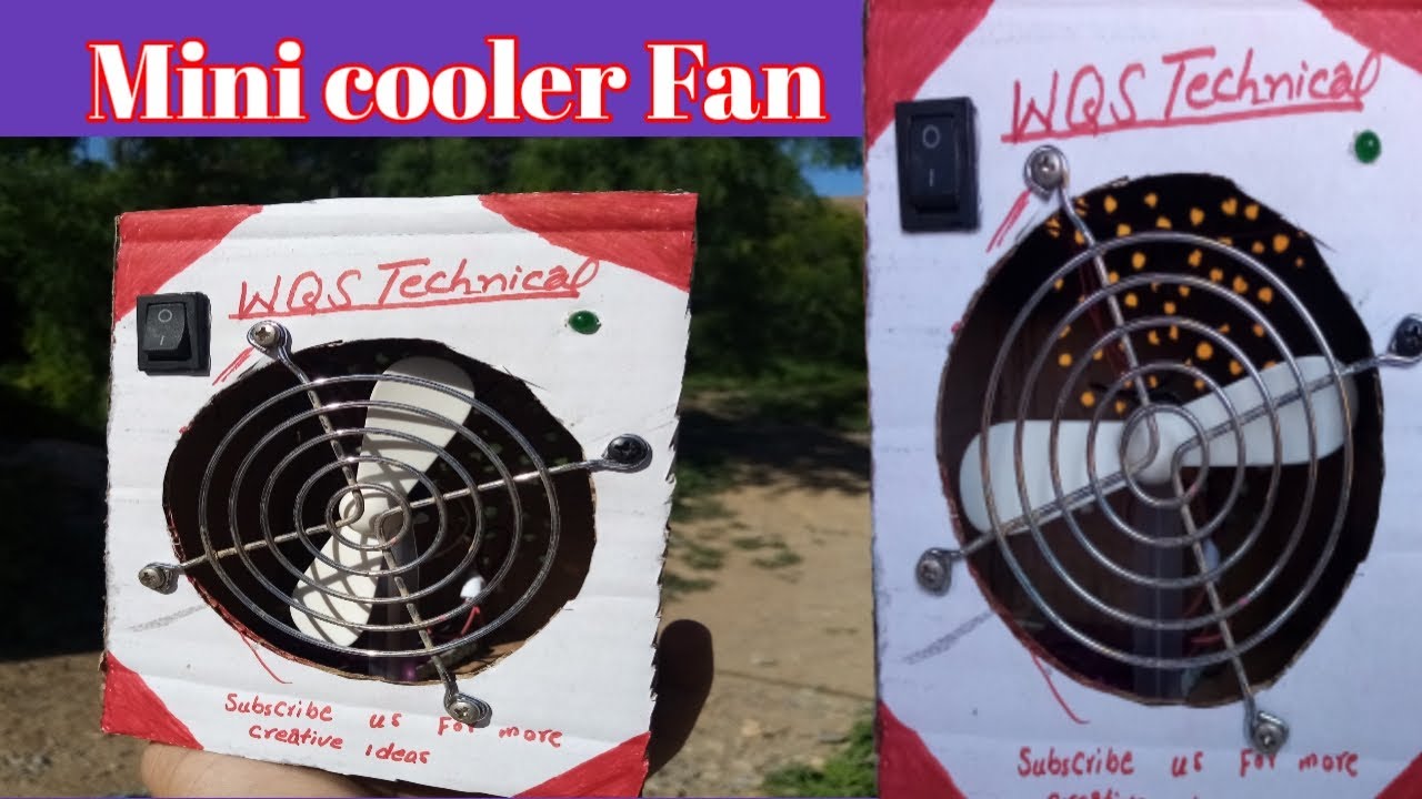 How to make Mini portable cooler Fan/ Make at Home - YouTube