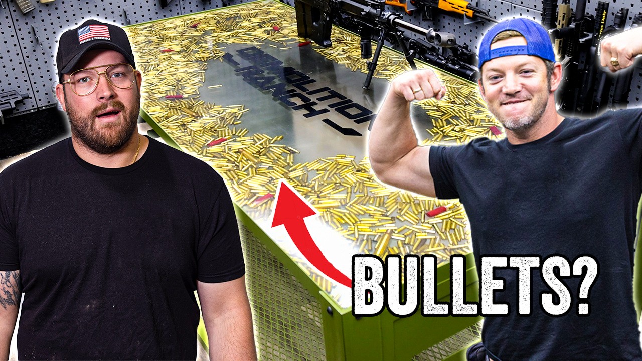 I Build An EPOXY & BULLETS Table for Matt at Demo Ranch! - YouTube