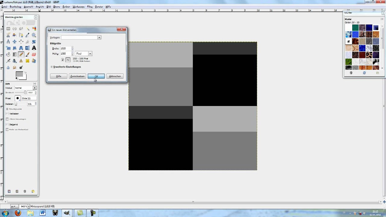 Carbon in GIMP 2 - Tutorial German - YouTube