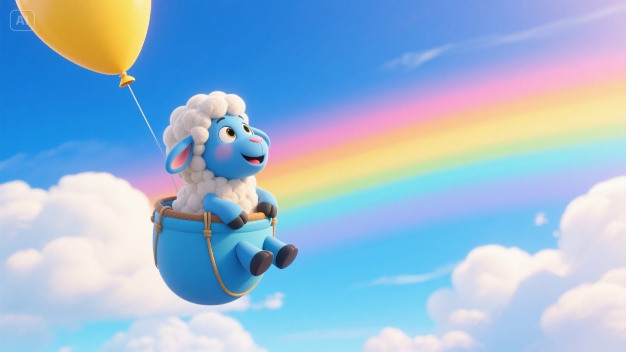 Baa Baa Blue Sheep’s Balloon Ride | Fun Balloon Song for Kids | Nursery ...