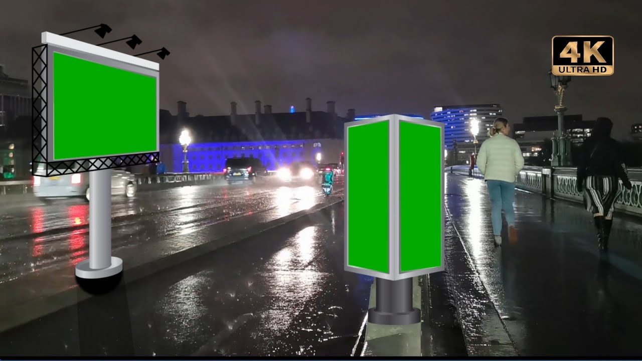 City street Billboard green screen - YouTube