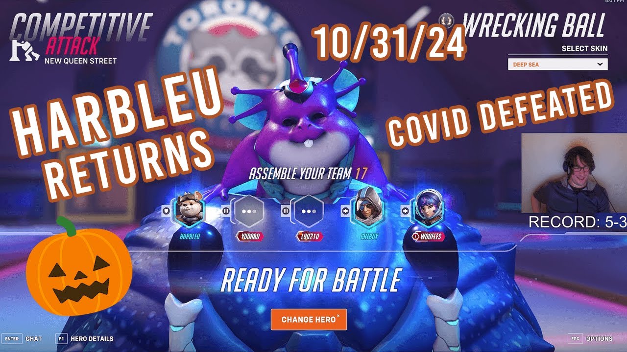 [10/31/24 VOD] Harbleu Plays Overwatch 2 "Ranked Return Stream" - YouTube
