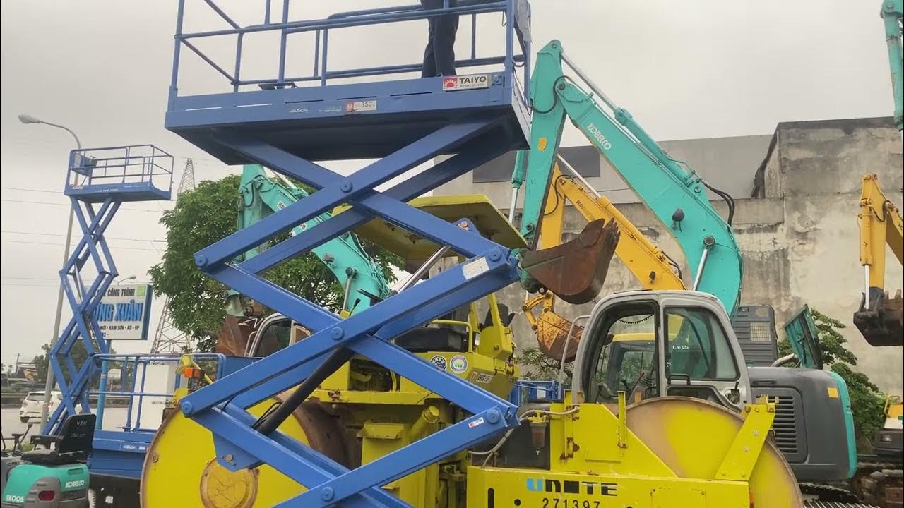 Xe nâng người cắt kéo Aichi SV06B - YouTube