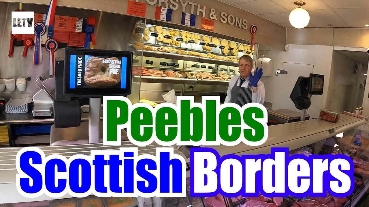 Walking Through Peebles, Scottish Borders, Scotland and Visiting ...
