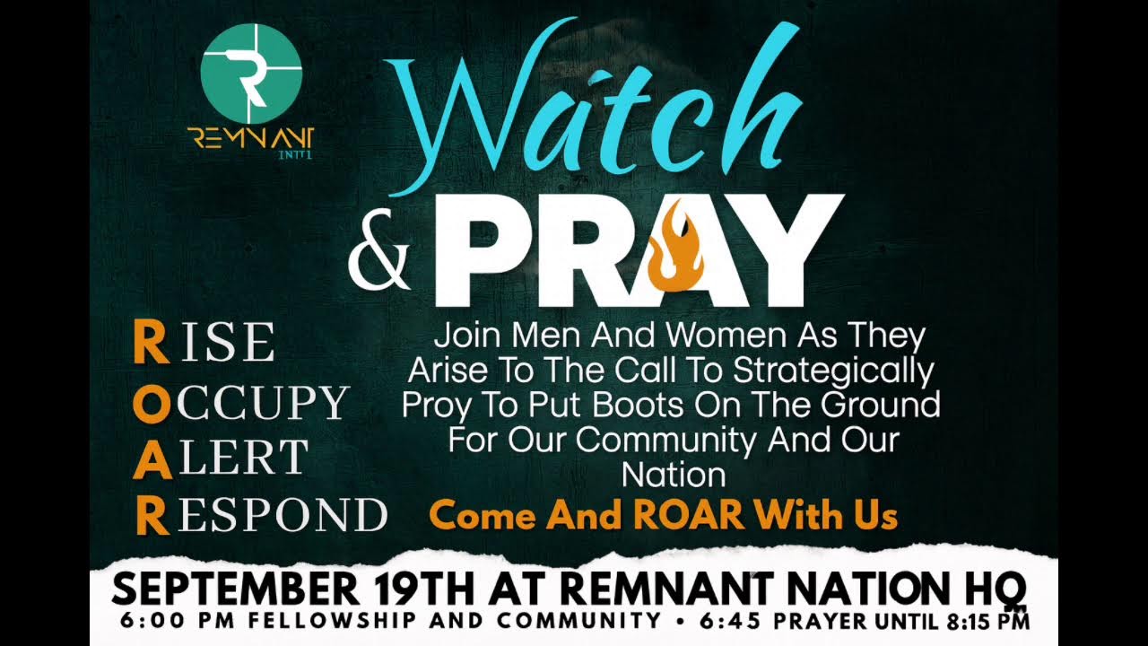 Welcome Remnant Nation - RAINGlonal Thursday - REVIVAL WEEK - Day #4 ...