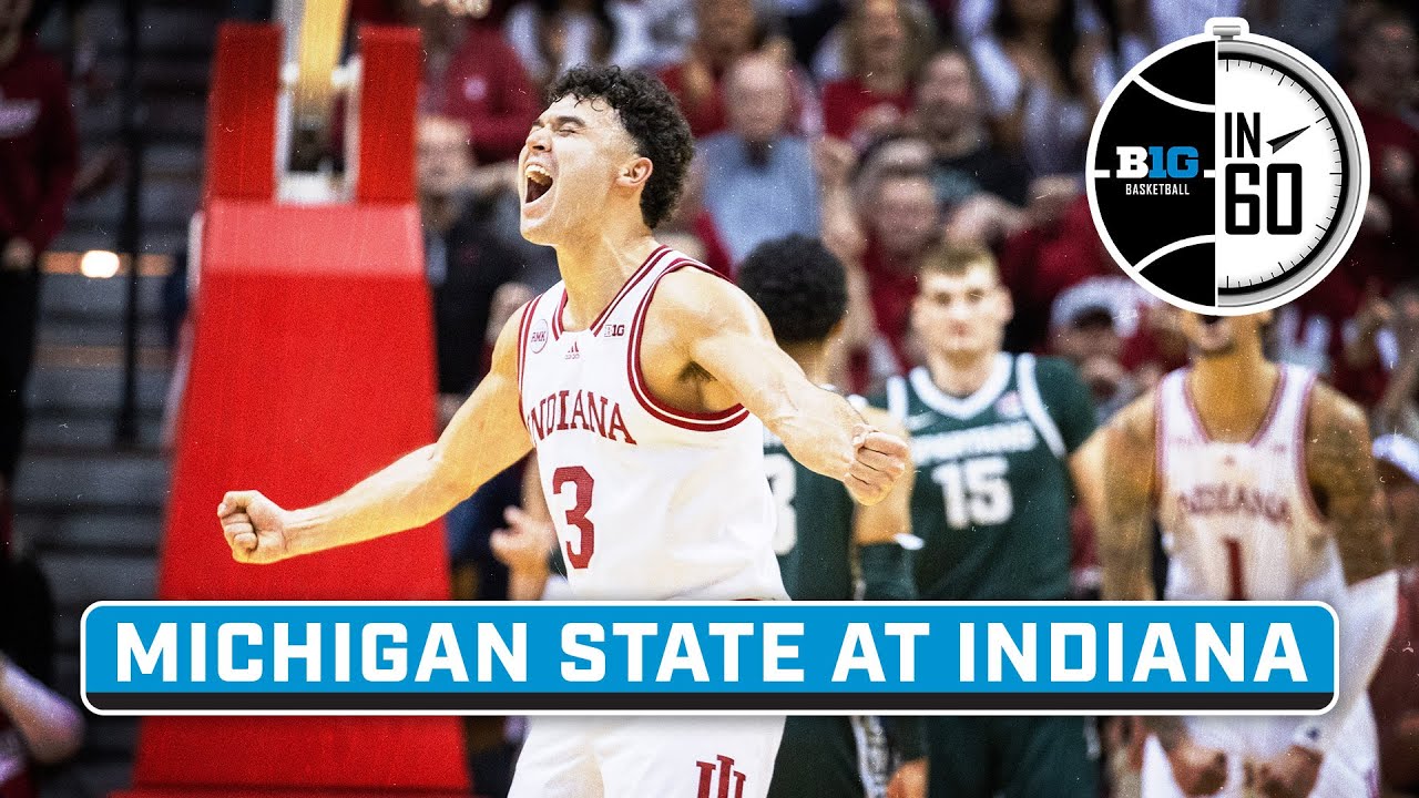 Michigan State at Indiana | Mar. 11, 2024 | B1G Basketball in 60 - YouTube