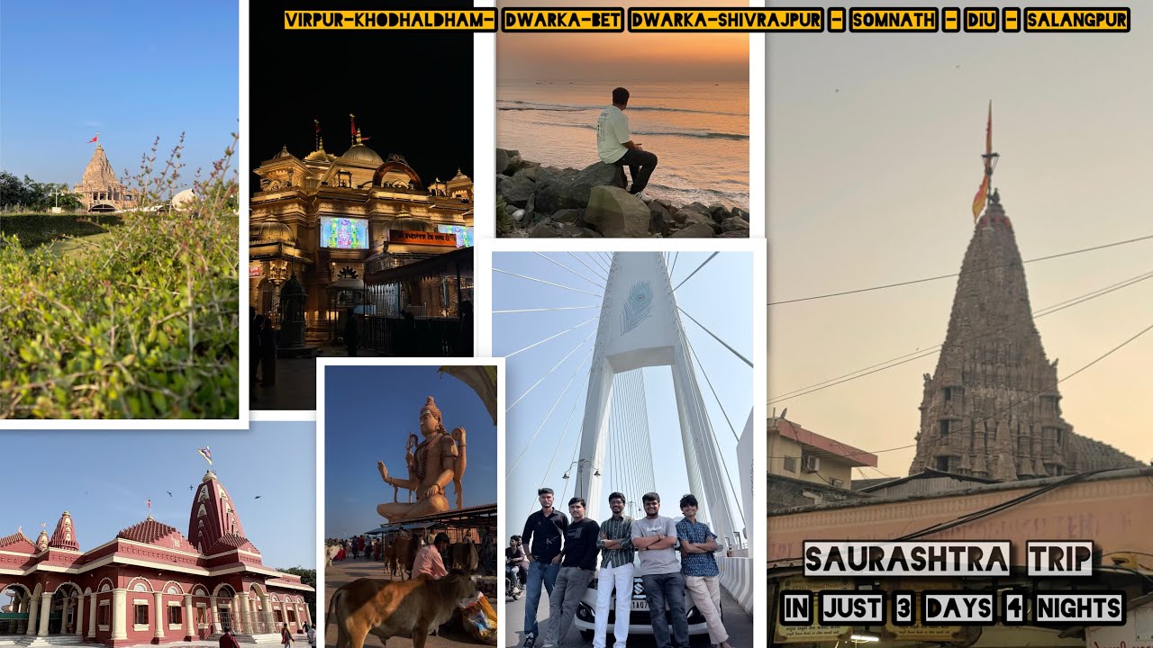 SAURASHTRA TOUR || IN JUST 3 DAYS - NAVSARI TO DWARKA-SOMNATH || ROAD ...