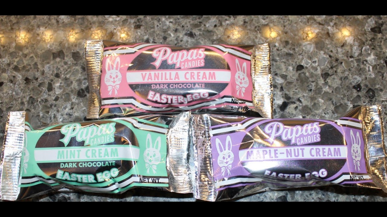 Papas Candies Easter Egg: Vanilla Cream, Mint Cream & Maple Nut Cream ...