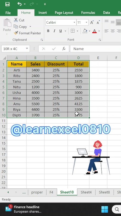 Border Styling in Excel #excelforjob #excelhacks #exceltricks @LearnExcel0810 - YouTube