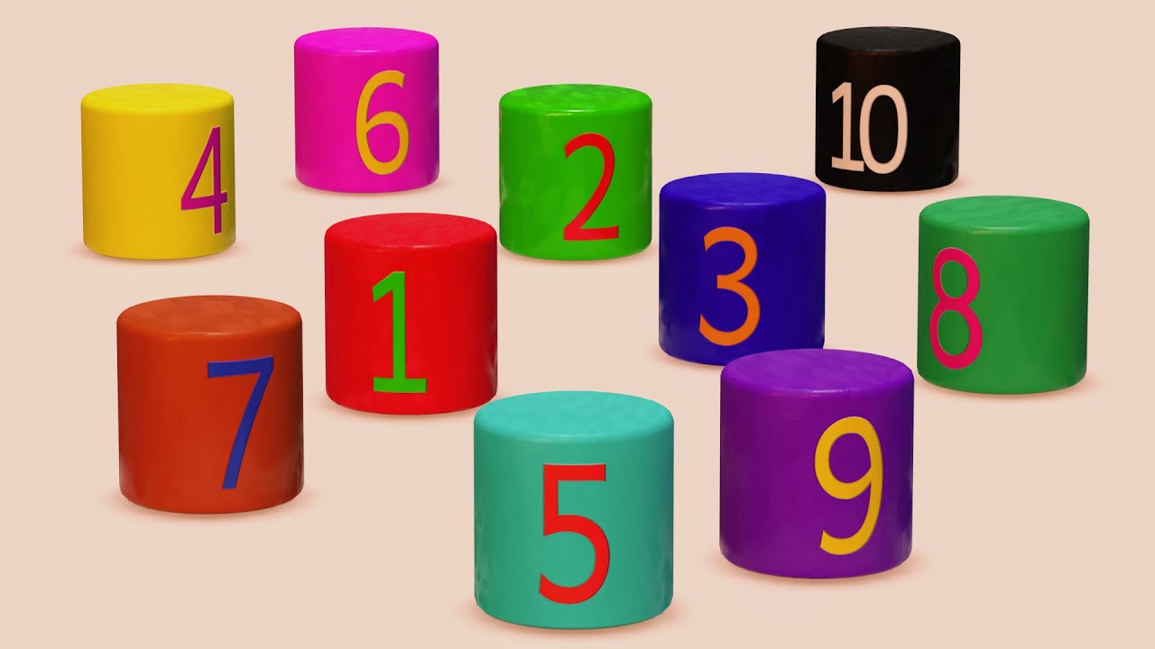 Preschool Learning: Exploring Numbers and Colors with Cylinder Clay ...