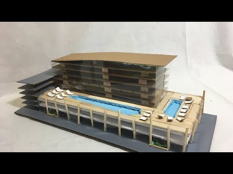 How to make a Cardboard Model of a Hotel - YouTube
