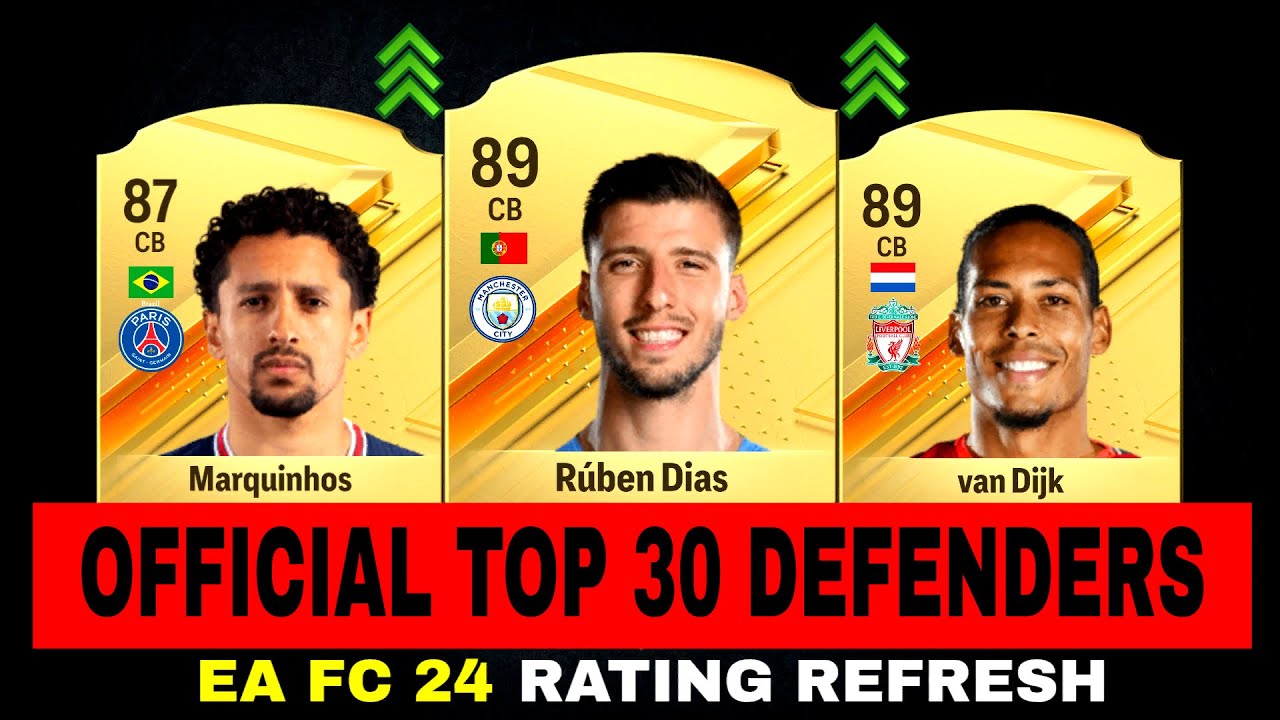 FIFA 24 | OFFICIAL TOP 30 DEFENDERS! 😱🔥 | EA FC 24 RATINGS! ft. Dias ...
