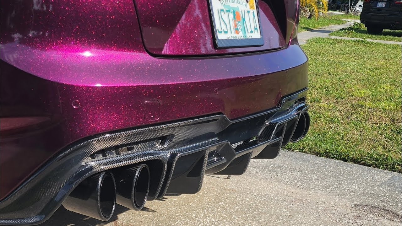 New Ark Legato Carbon Fiber Diffuser for Kia Stinger - YouTube