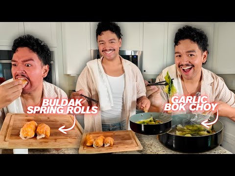 MAKING BULDAK RAMEN SPRING ROLLS | alantimoteov - YouTube