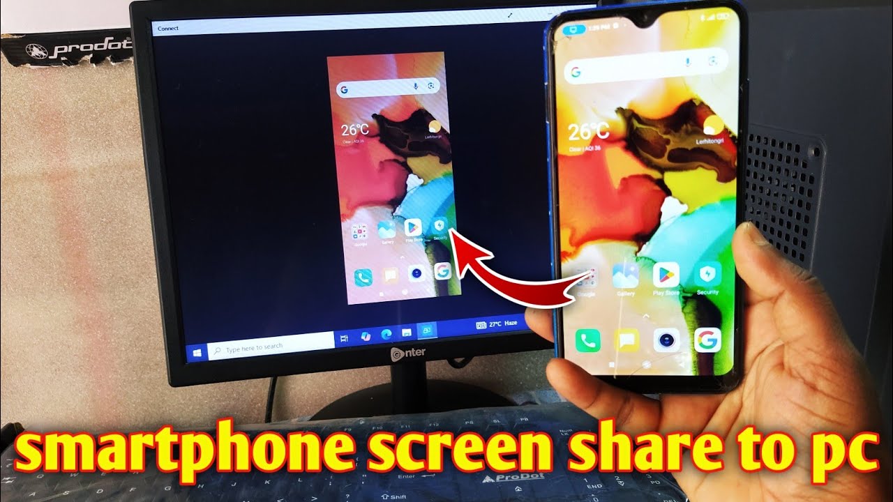screen share mobile to pc windows 10। screen cast mobile to computer ...