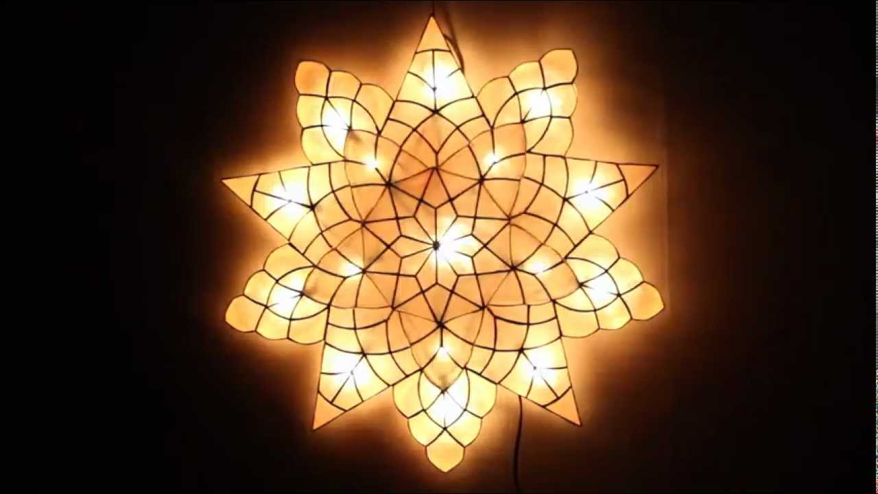 Capiz Shell Lantern : Pure White ピュアホワイト (Large) - YouTube