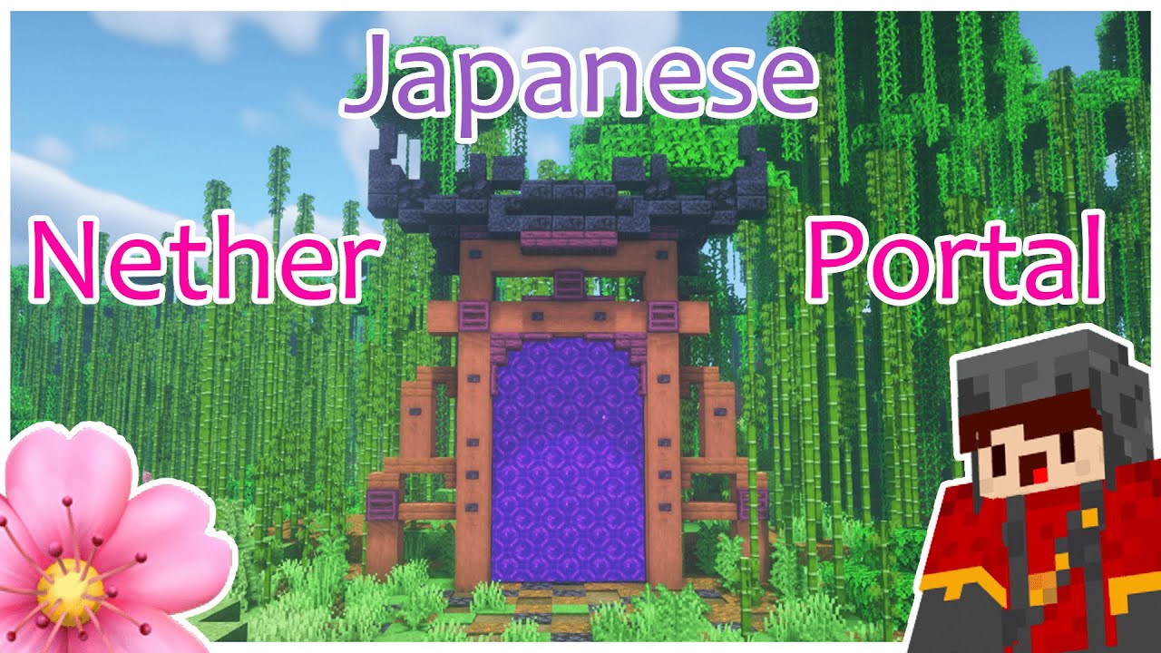 Demonic Japanese Nether portal gate in Minecraft! #Tutorial & #Download ...