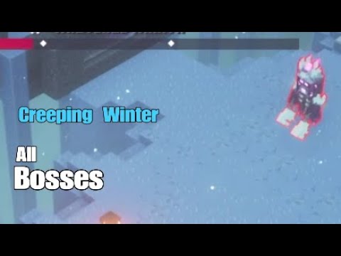 Minecraft Dungeons Creeping Winter DLC all Bosses - YouTube