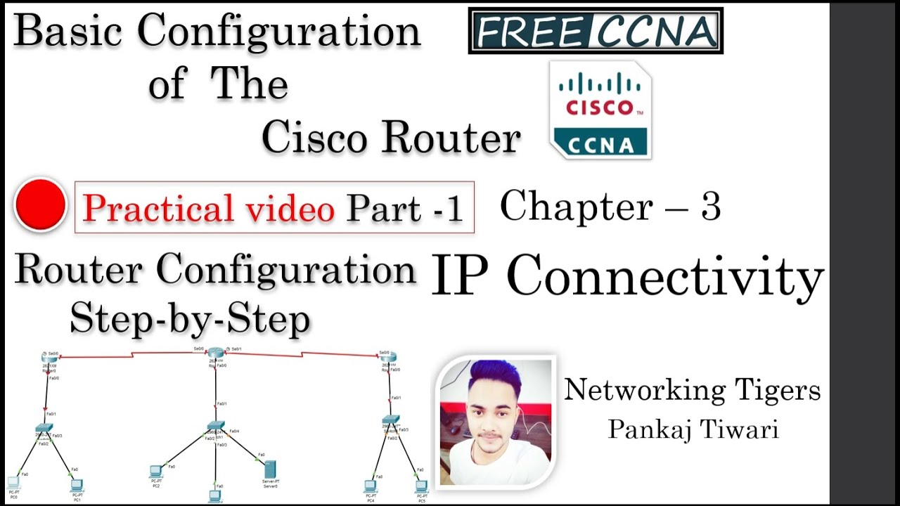 Free (NEW) CCNA|100 Basic Router Configuration Step by Step Part -1 ...