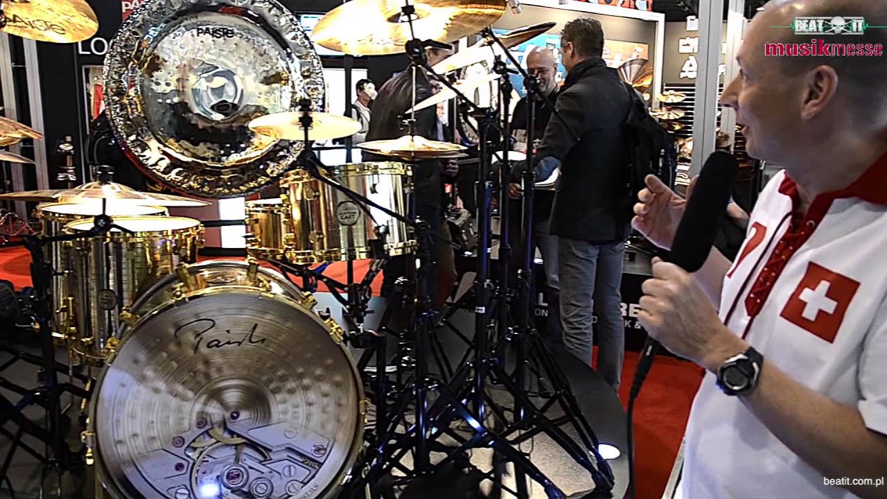 Musikmesse 2014: Paiste Booth, Danny Carey Bronze Kit - YouTube