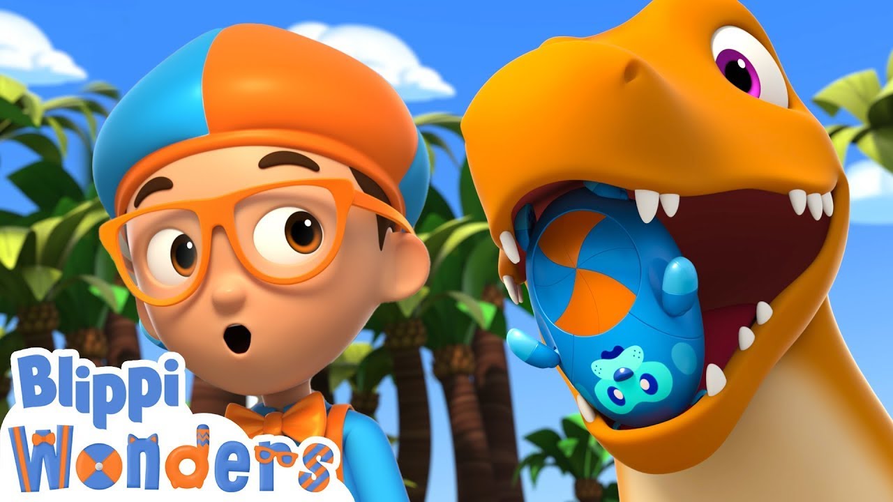 Blippi Wonders - Blippi Meets A T-Rex! Compilation Cartoon Series ...
