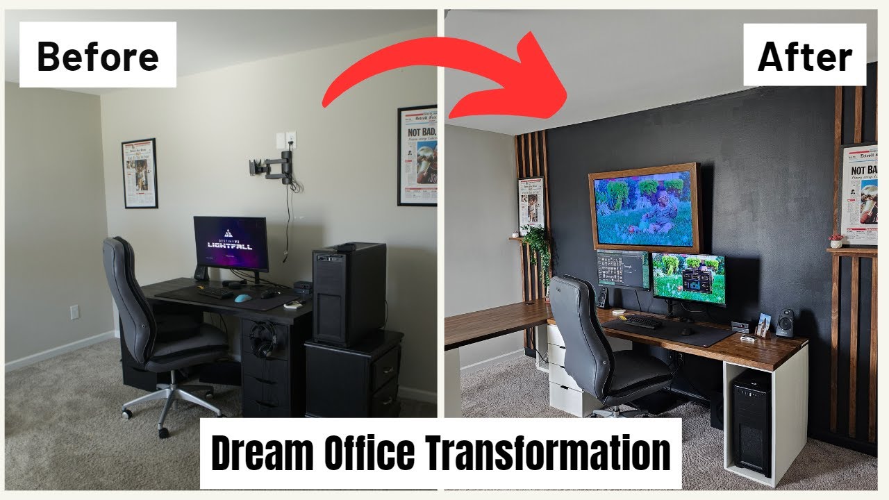DIY Home Office and Gaming setup renovation | Luxury looks for less ...
