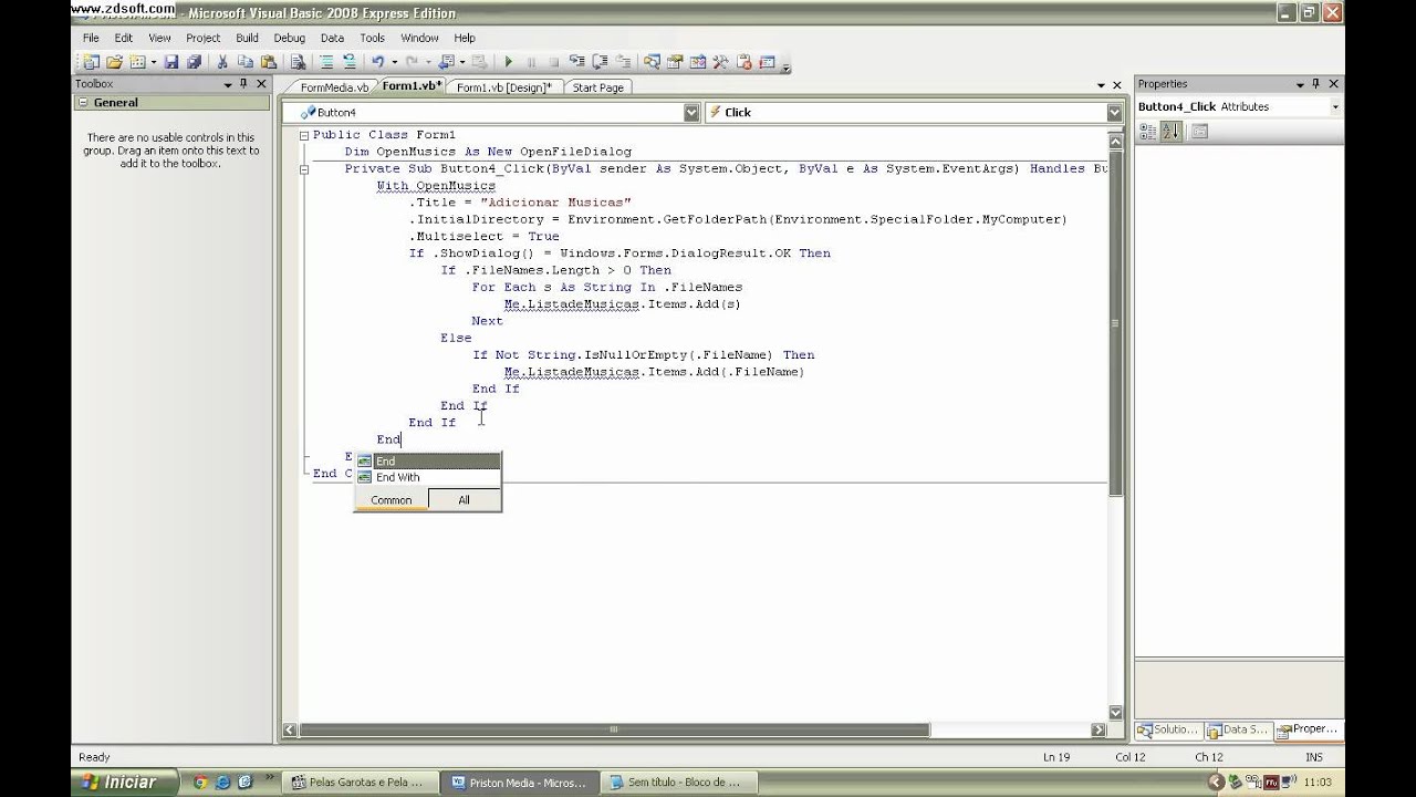Criando Media Player no Visual Basic #Aula - 3 - YouTube