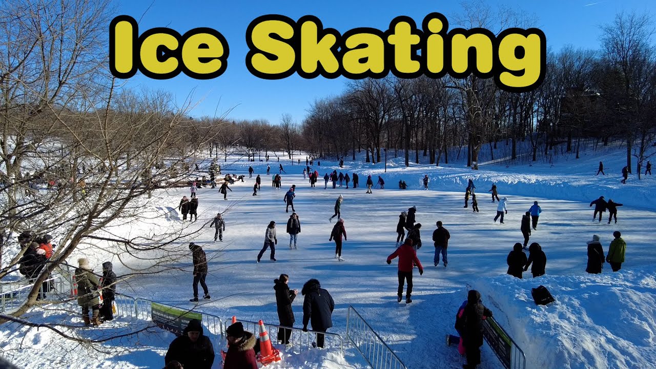 Ice skating in Park Mount Royal 2023 - YouTube