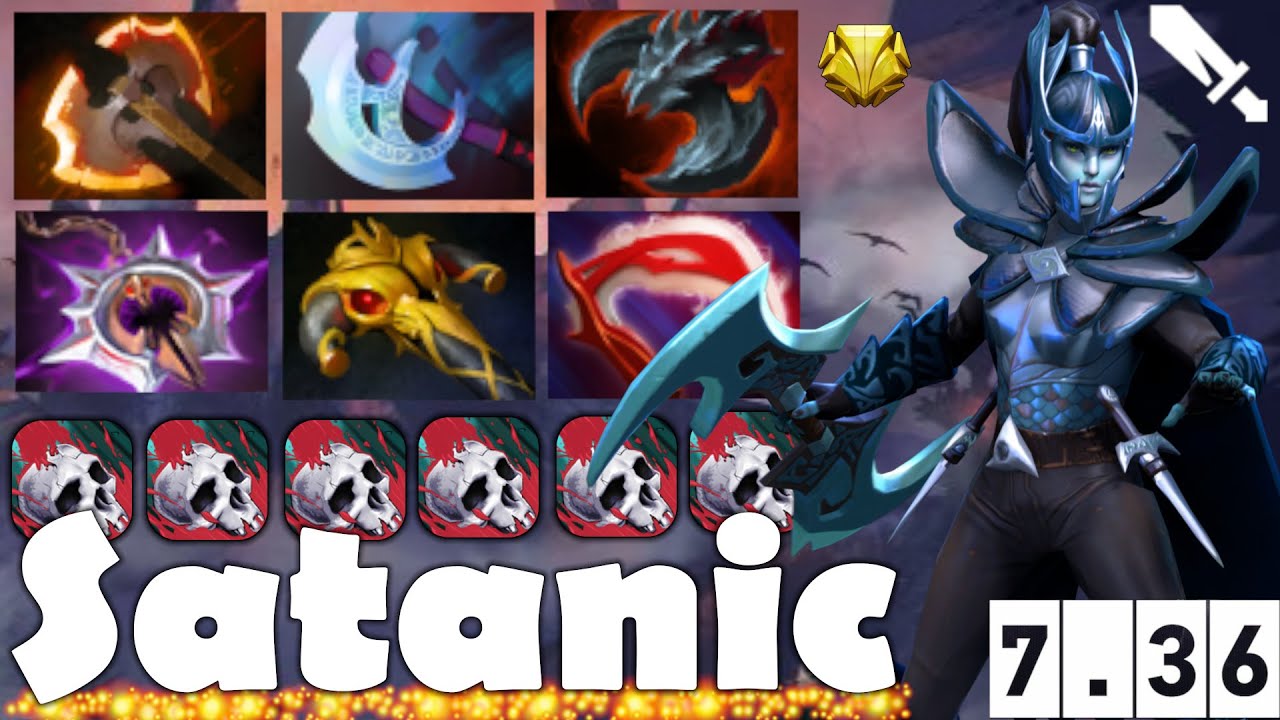 Satanic Phantom Assassin Dota 2 7 36 Pro Gameplay - NoobSupport13 - YouTube