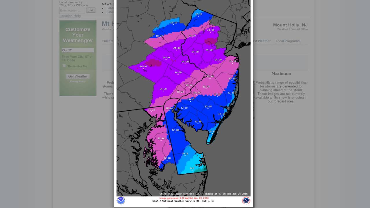The Blizzard of 2016 10AM Update - YouTube
