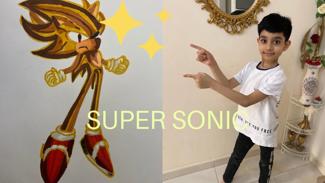 How To Draw Super Sonic - YouTube
