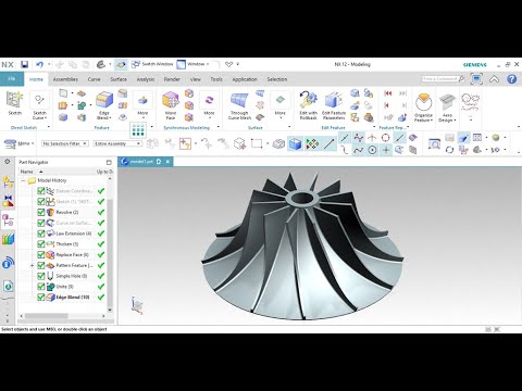 Concept Modeling of an Impeller | NX Siemens CAD | Full Tutorial - YouTube