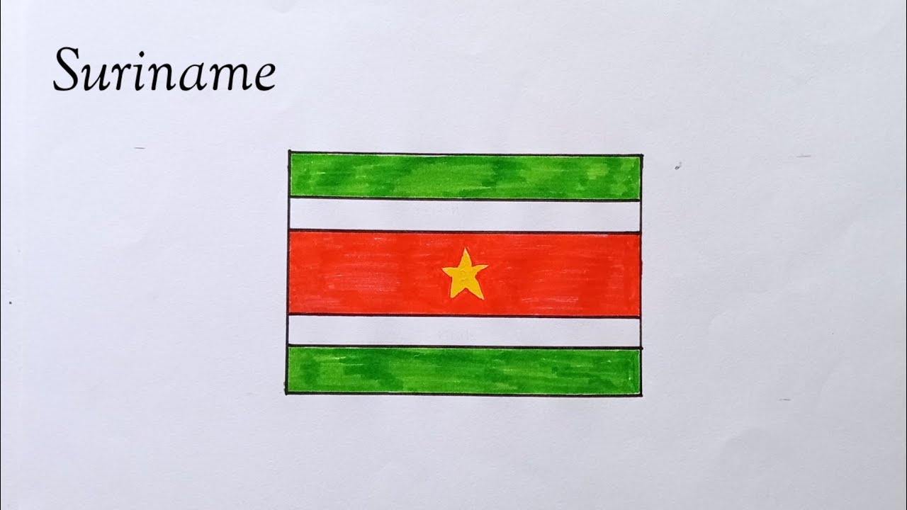 Menggambar Bendera Suriname || Drawing - YouTube